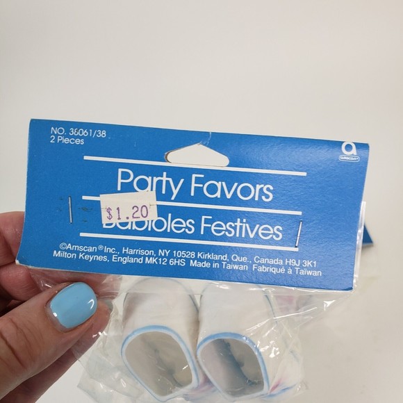 Amscan | Party Supplies | New Vintage Hard Plastic Baby Booties Cake ...